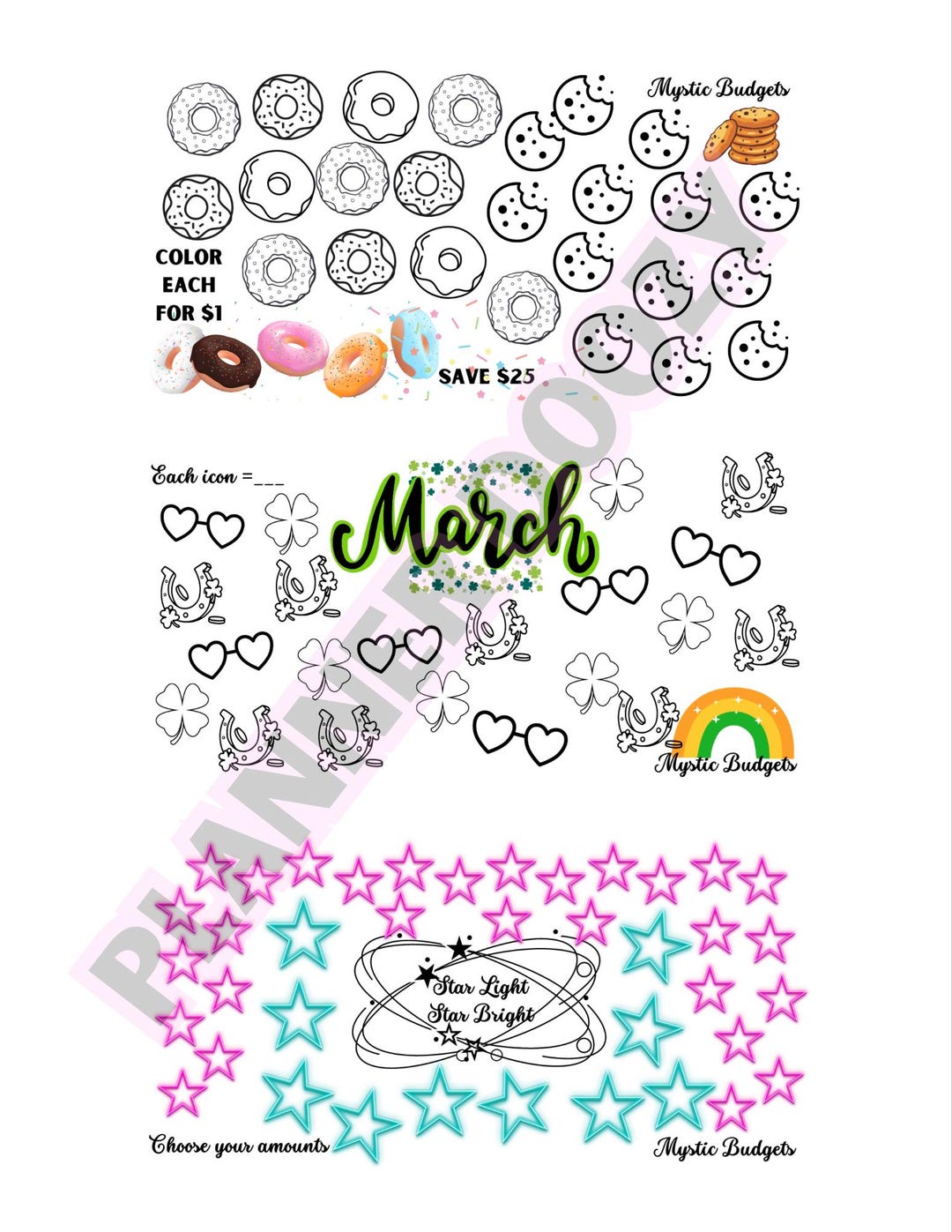 Mini Trio Set #I, Savings Challenges, Mini Monday, Cash Stuffing ...