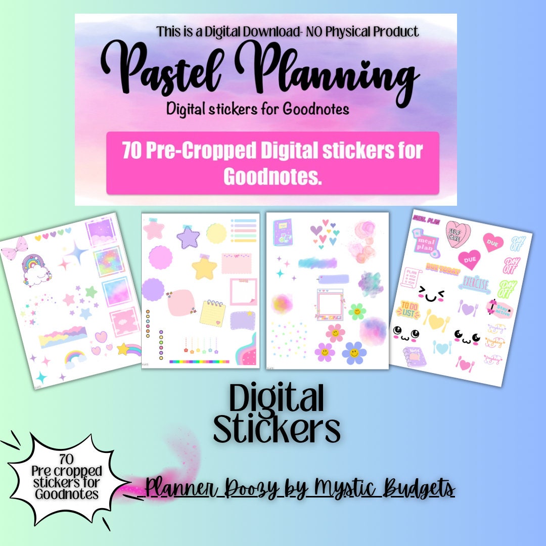 Pastel Digital Stickers, Digital Planning, Pastel Colors , Goodnotes ...