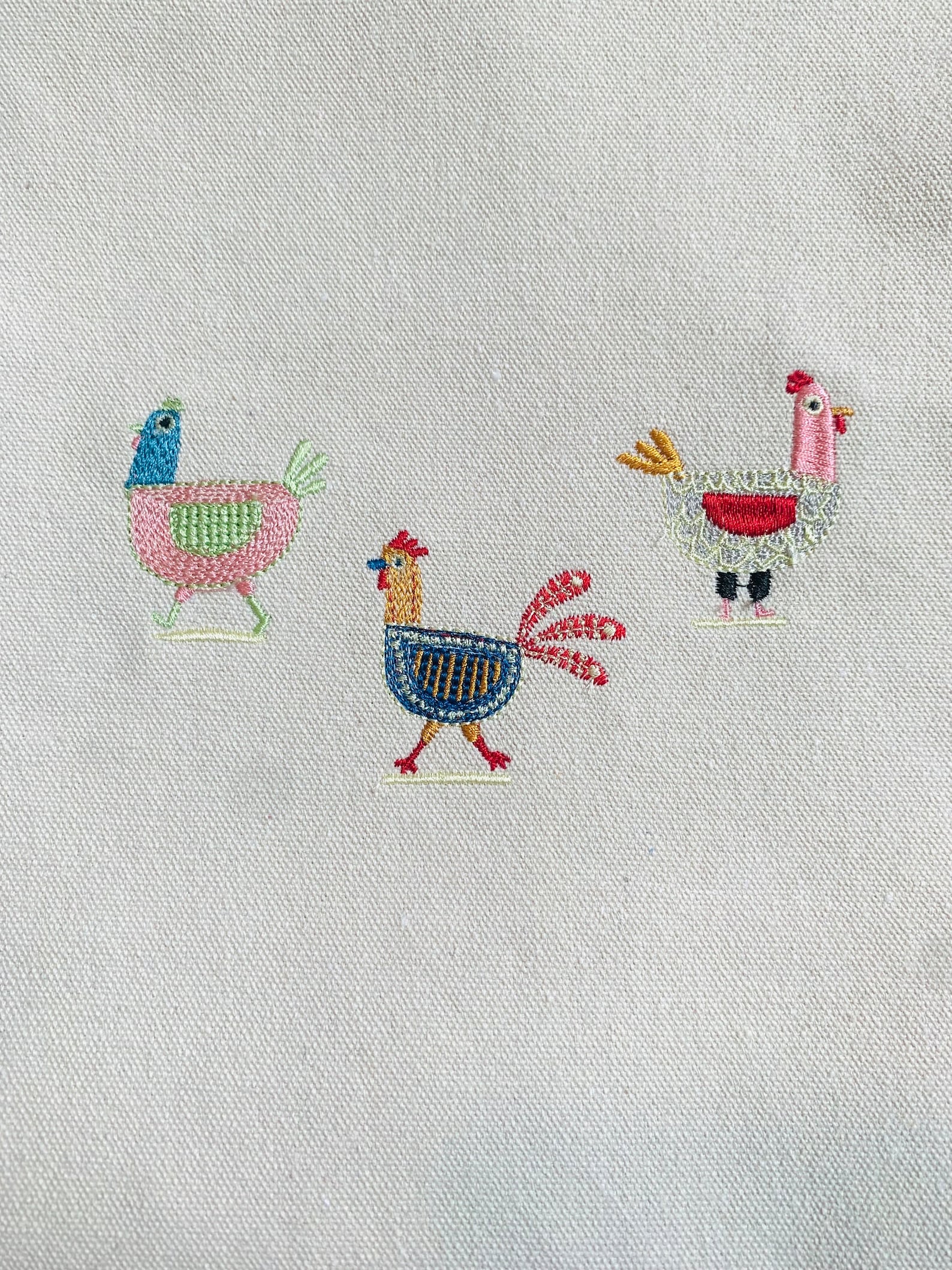 Chickens Embroidered Tote Bag - Etsy