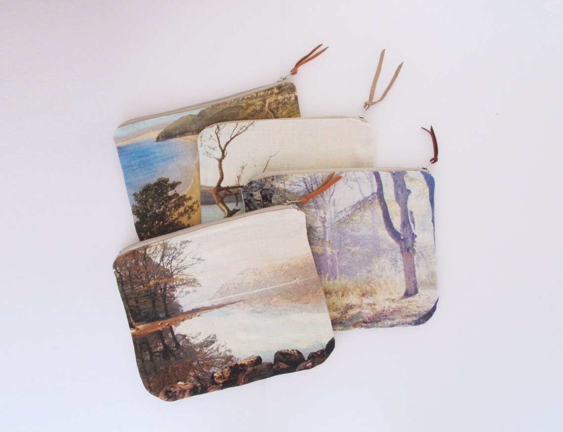 Linen Zipper Pouch Ideal as Cosmetics Bag Pencil Pouch and - Etsy