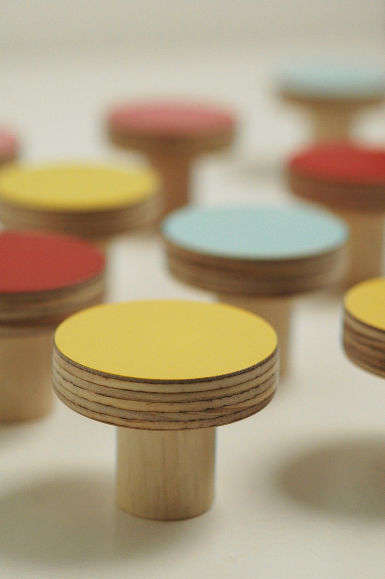 Wooden Wall Hooks Red Color | Etsy