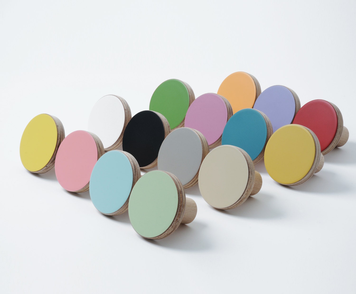 Wooden Colourful Knob, for Cabinets, Kitchen Cupboard Doors, Turquoise ...