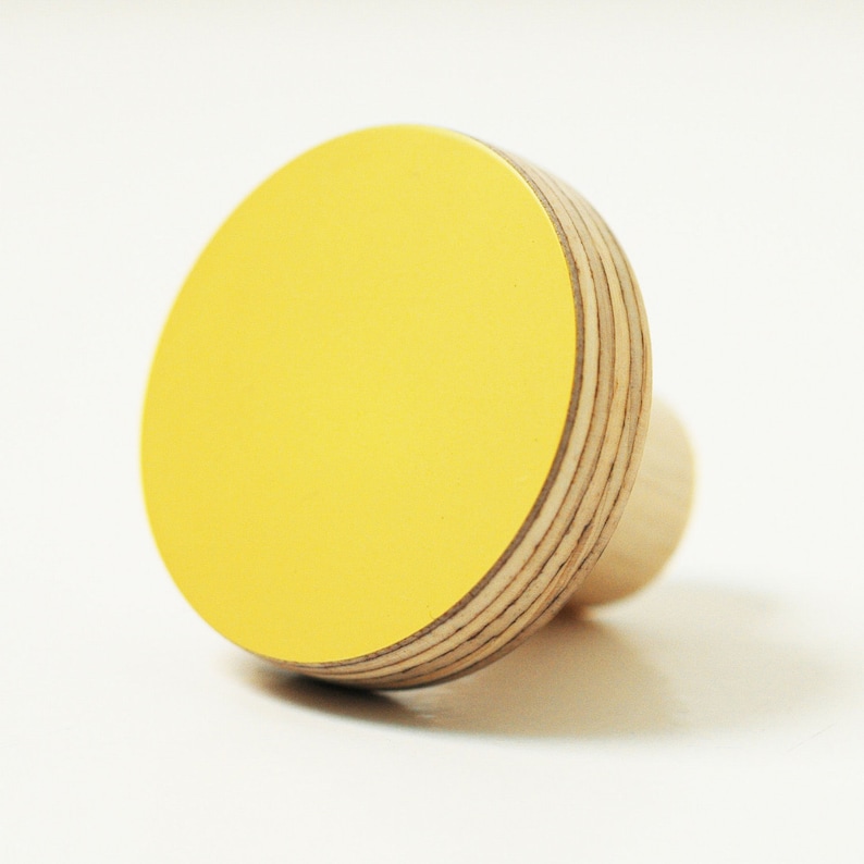 Lemon Yellow Knobs Furniture Knobs Inspired by Bauhaus Color - Etsy