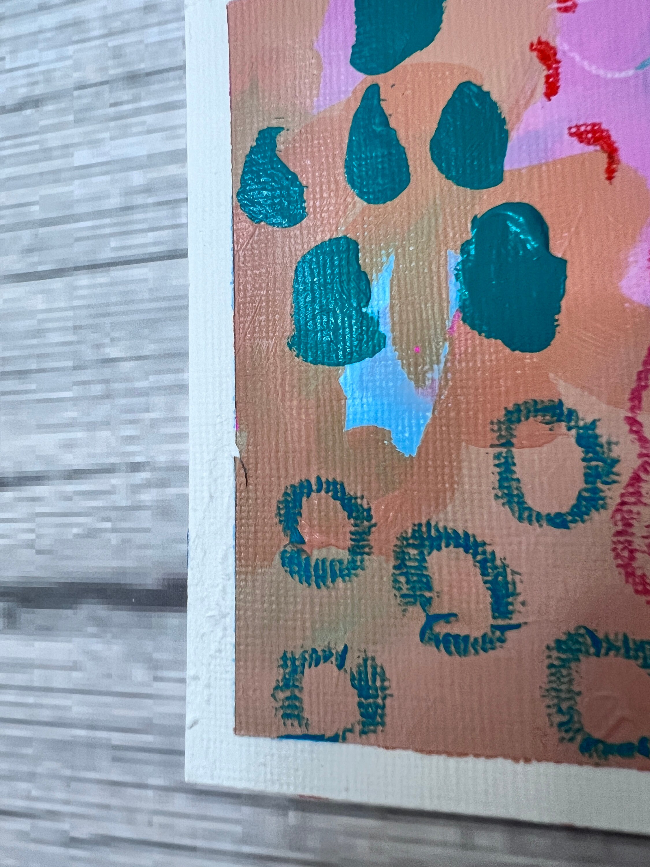 Mini Original Abstract Art on Acrylic Paper Mixed Media Art Affordable ...