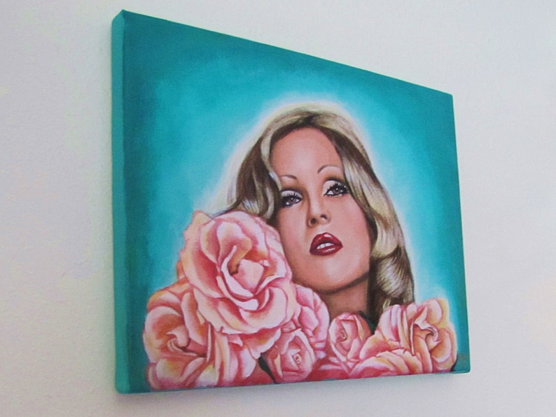 Candy Darling With Roses Original Painting - Etsy