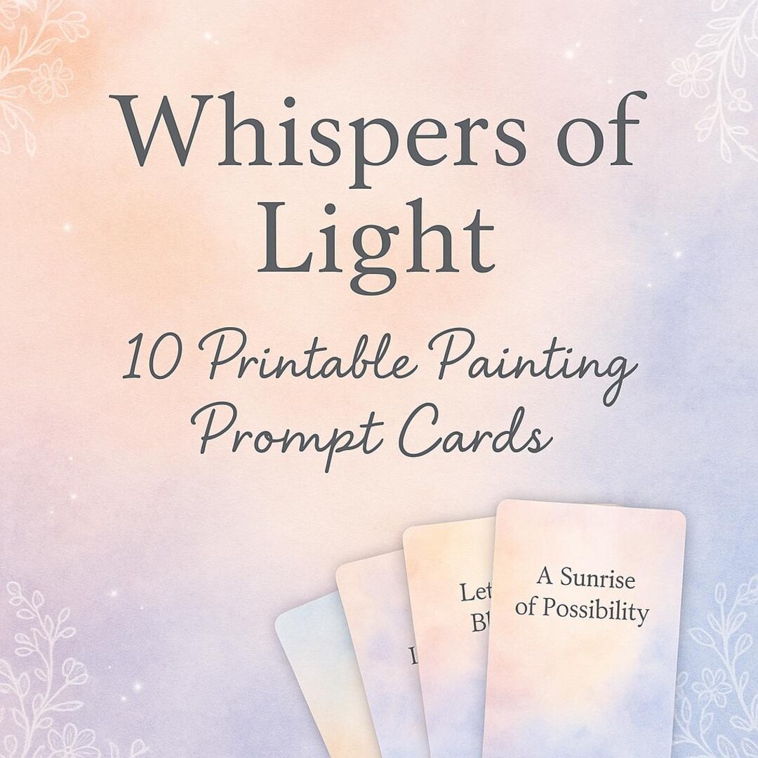 Uplifting Painting Prompts – Art Therapy Cards for Relaxation ...