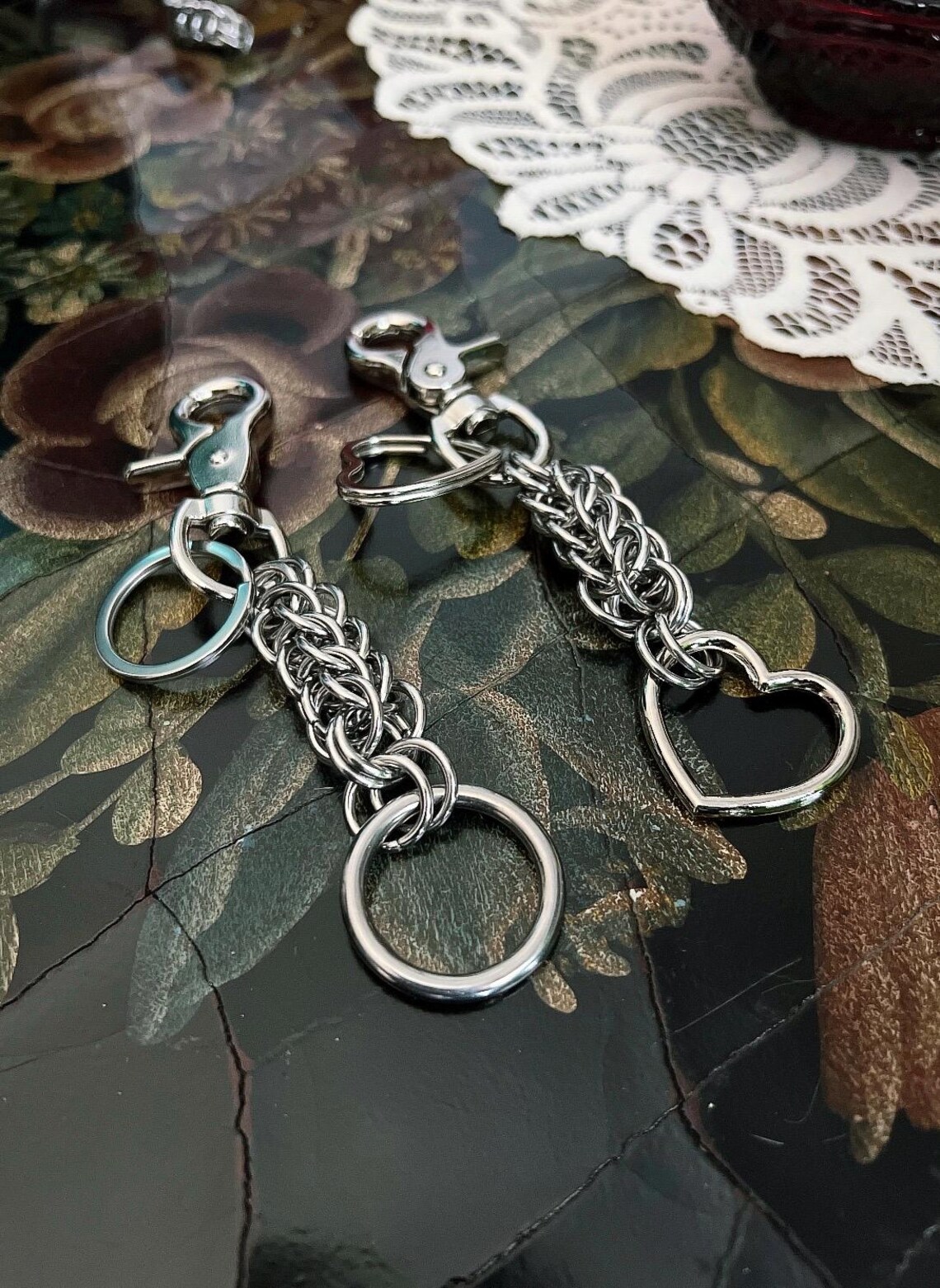 Heart/o-ring Keychains - Etsy