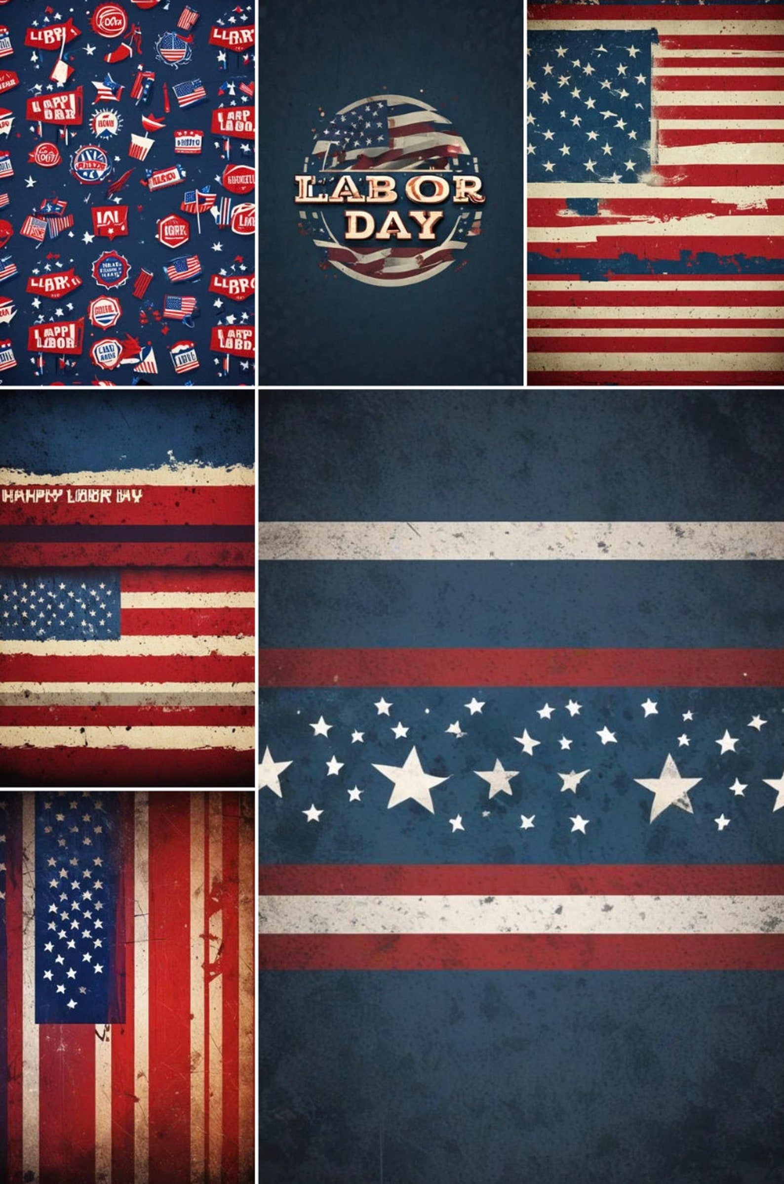 DIGITAL Labor Day Tags Digital Collage Sheet for Download Printable ...