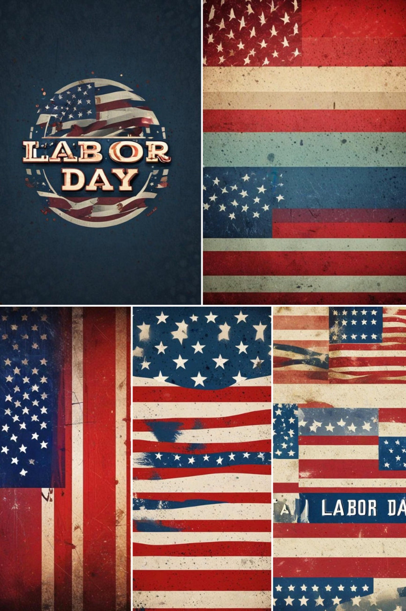 DIGITAL Labor Day Tags Digital Collage Sheet for Download Printable ...