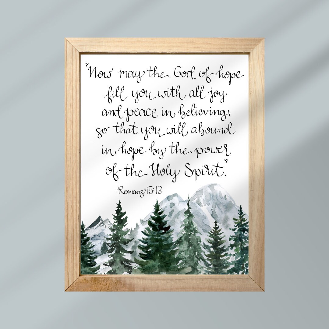 Romans 15:13 (physical Print) - Hand-written Bible Verse Print ...