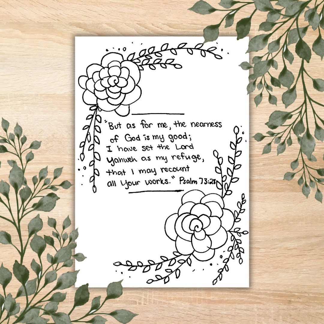 Psalm 73:28 Bible Verse Print, Encouraging Christian Printables ...