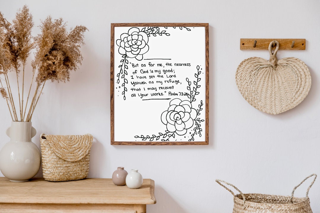 Psalm 73:28 Bible Verse Print, Encouraging Christian Printables ...