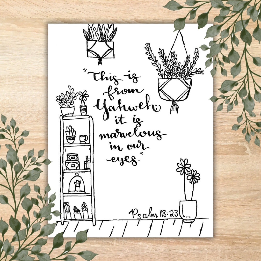 Psalm 118:23 (physical Print) - Hand-written Bible Verse Print ...