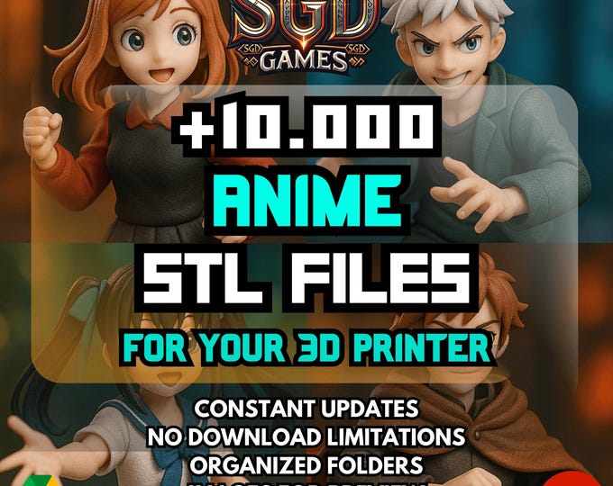 10,000+ Anime STL Models: Miniatures & Dioramas (3D Printer Files) - Etsy