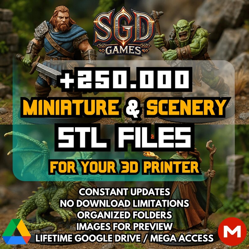 250,000+ Miniature & Terrain STL Models for 3D Printing - Etsy