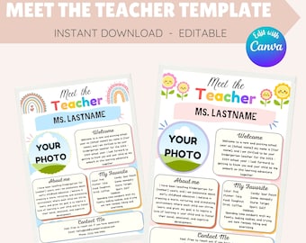 Editable Meet the Teacher Template, Back to School Letter, Teacher ...