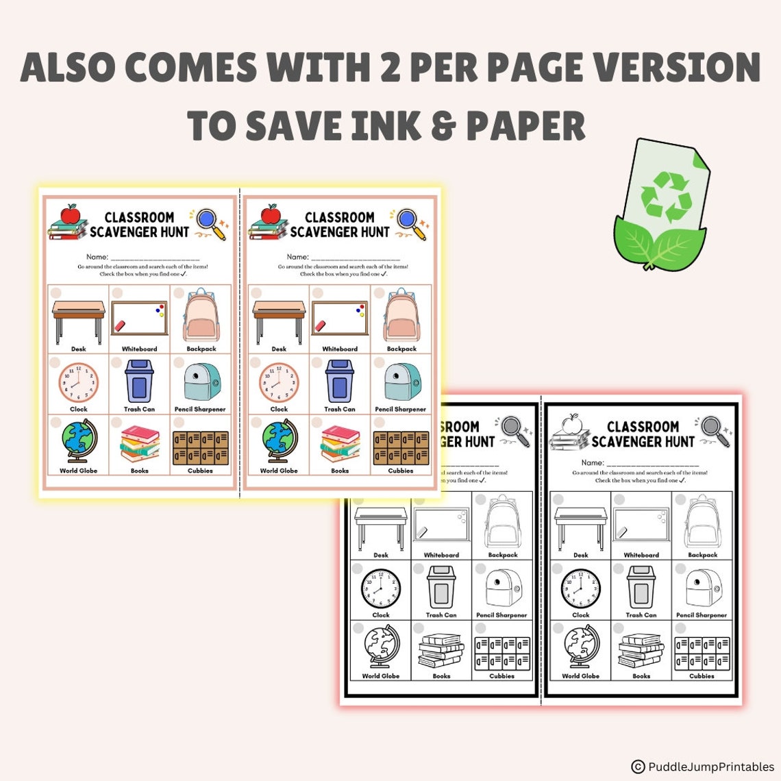 Printable Back to School Scavenger Hunt, First Day of School Game, Back ...