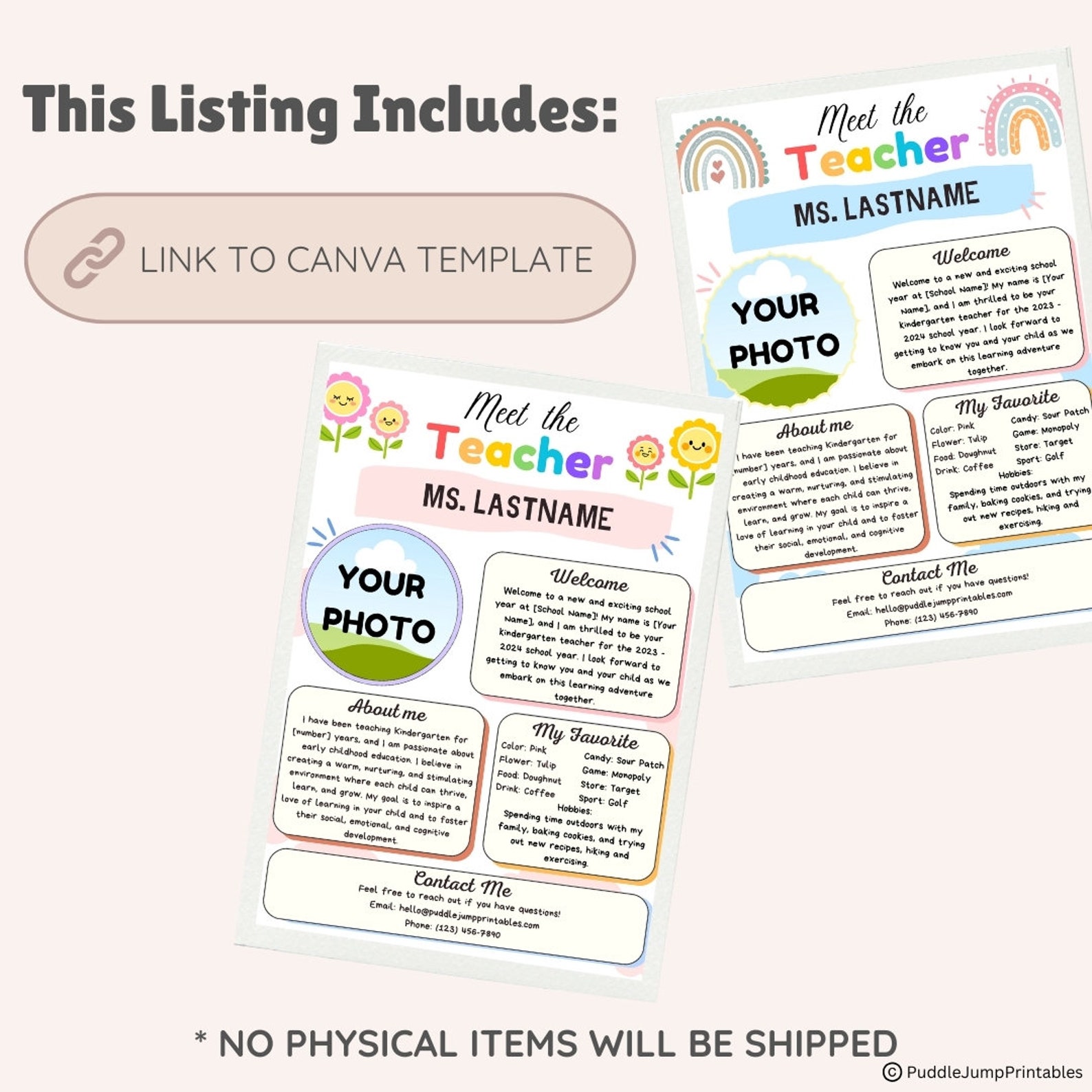 Meet the Teacher Printable Template, Meet the Teacher Editable, Back to ...