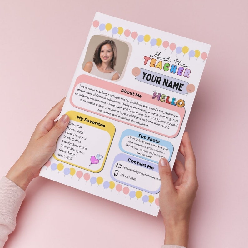 Editable Meet the Teacher Template, Back to School Letter, Teacher ...