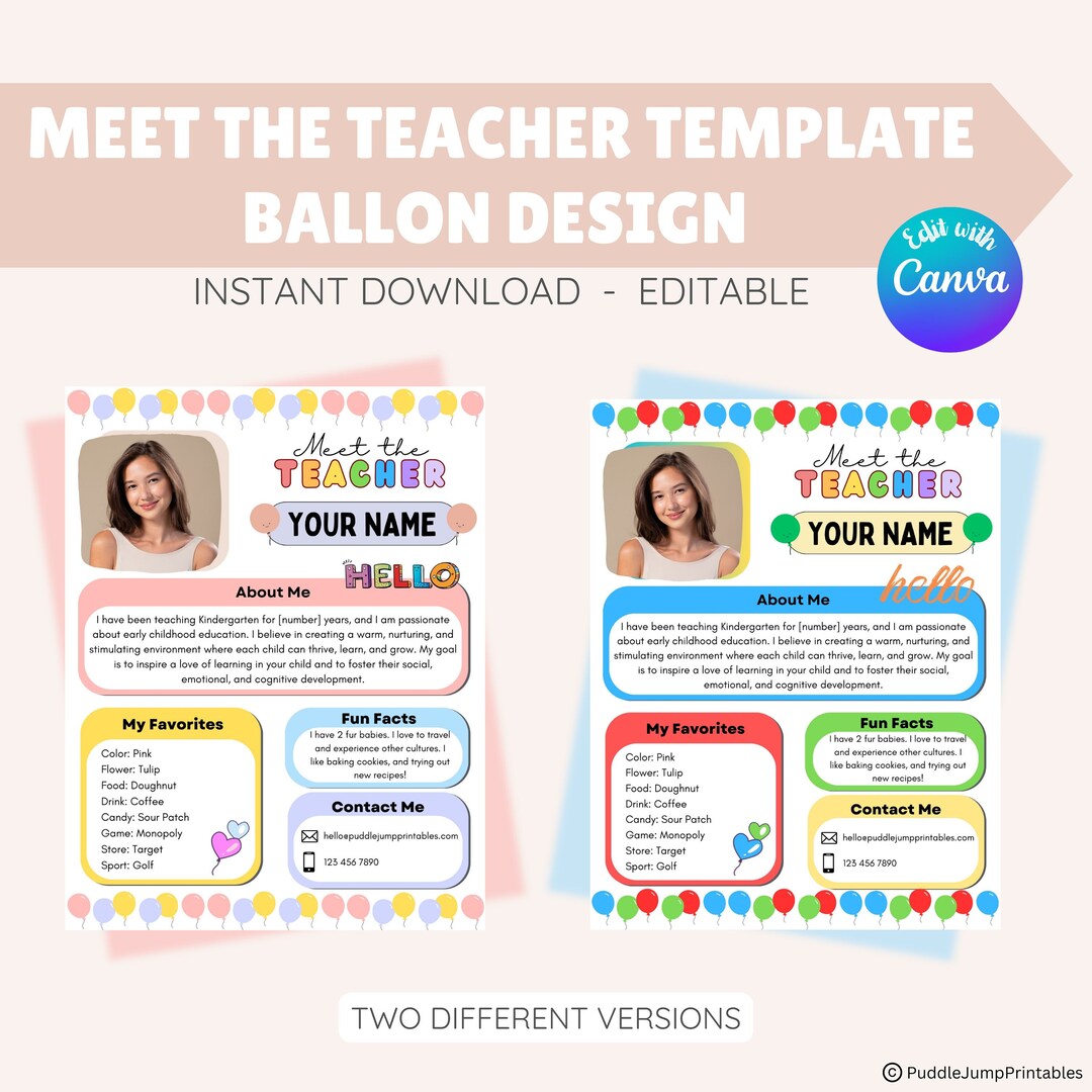 Editable Meet the Teacher Template, Back to School Letter, Teacher ...