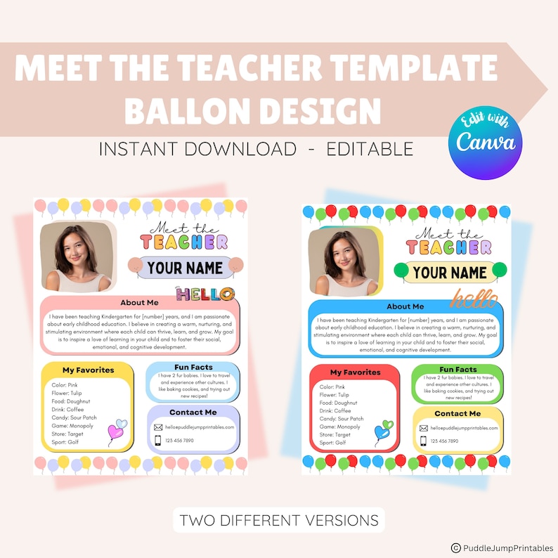 Editable Meet the Teacher Template, Back to School Letter, Teacher ...
