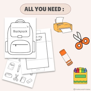 What's in My Backpack Craft: Back to School Activity (printable) - Etsy