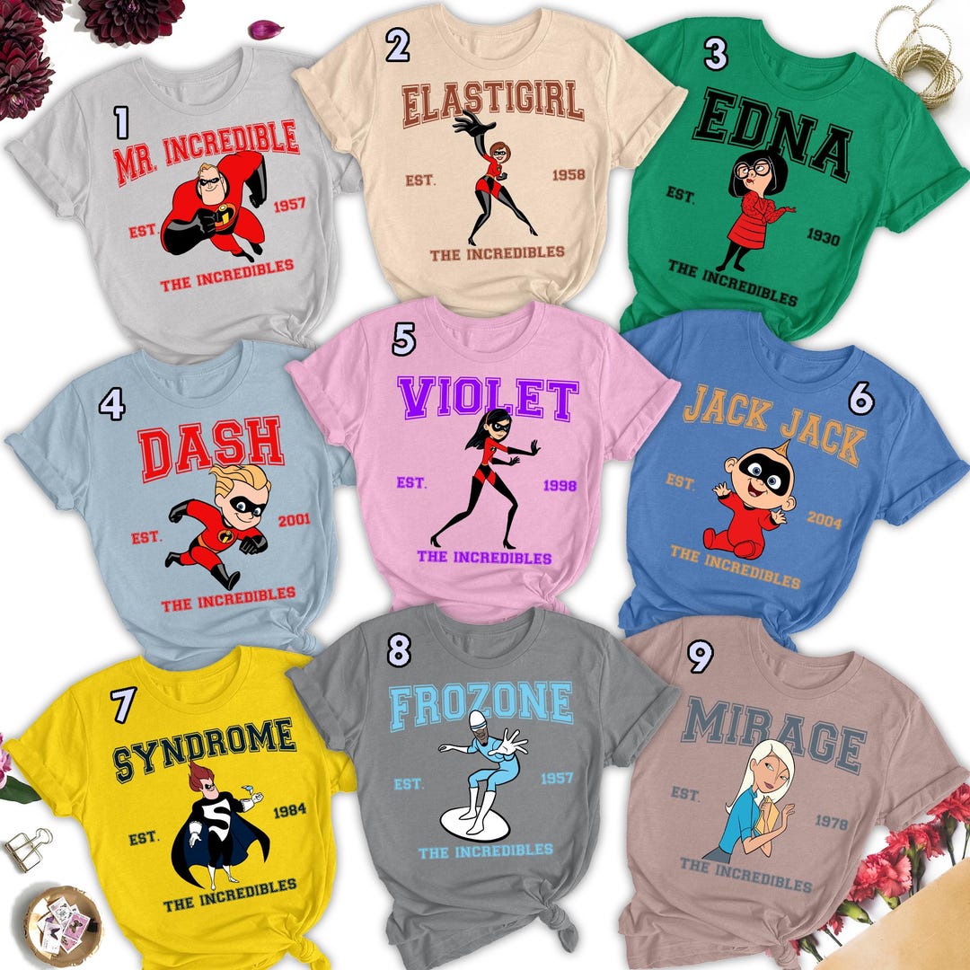 Superhero Matching Shirt, Super Hero Characters Group Tee, Red Family ...