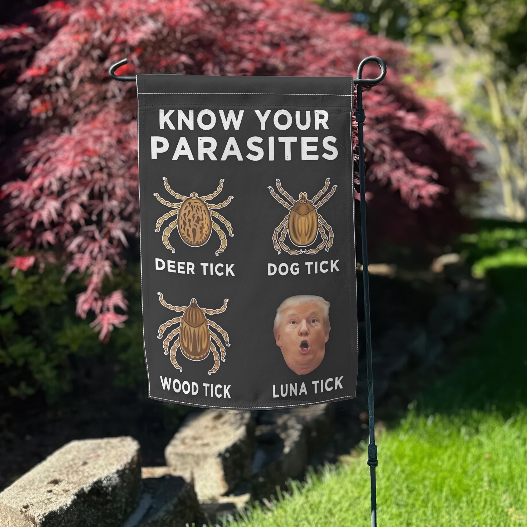 Know Your Parasites Yard Sign, Political Yard Signs, Deer Tick Dog Tick ...