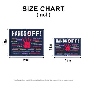 Hands off Protest Yard Sign, Political Statement Sign, Hands off ...