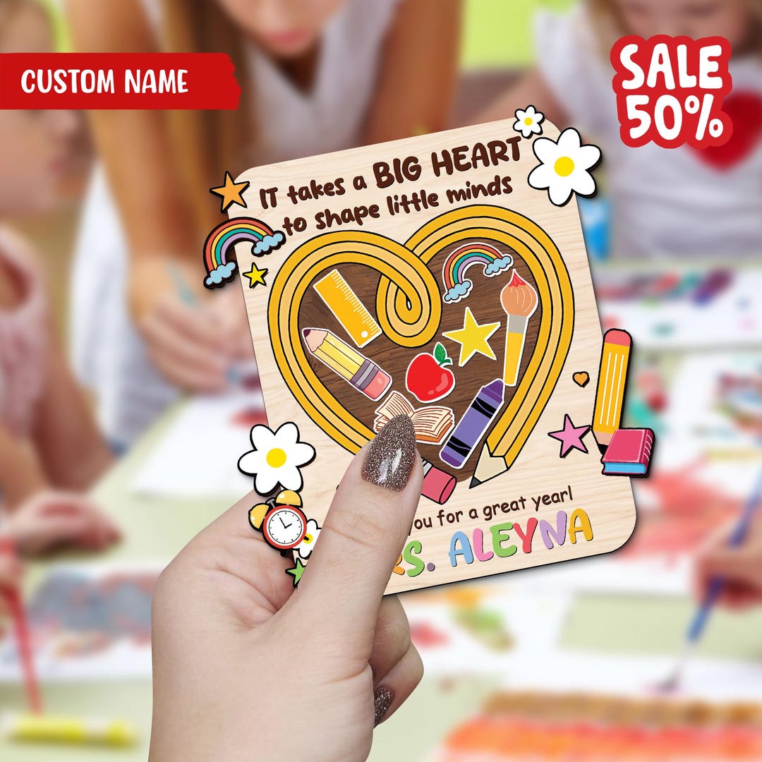 Custom Name Teacher Magnet, Classroom Decor, Teacher Appreciation Gift ...