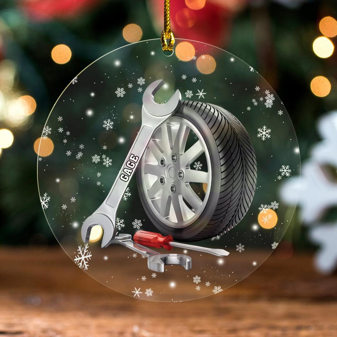 Custom Mechanic Shaped Acrylic Christmas Ornament, Auto Mechanic ...