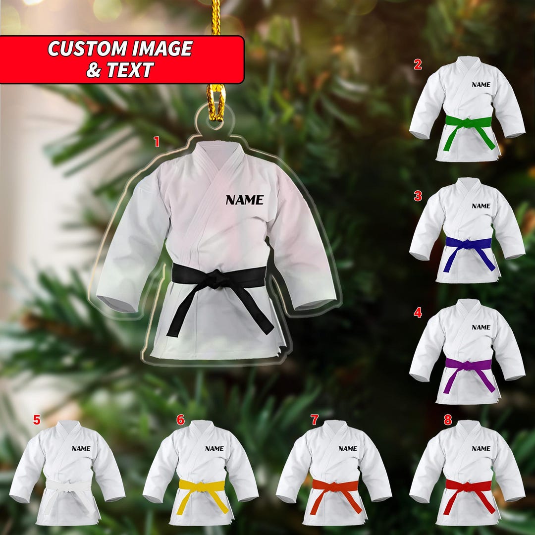 Personalized Karate Christmas Ornament, Custom Karate Clothes Ornament ...