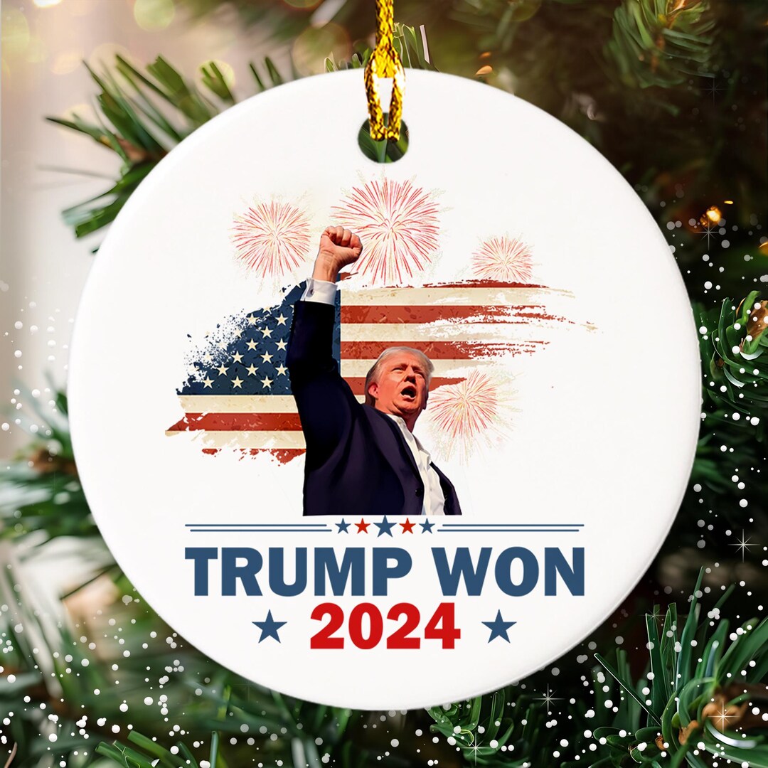 Trump Won 2024 Ornament, American 47 President Acrylic Ornament, Donald ...