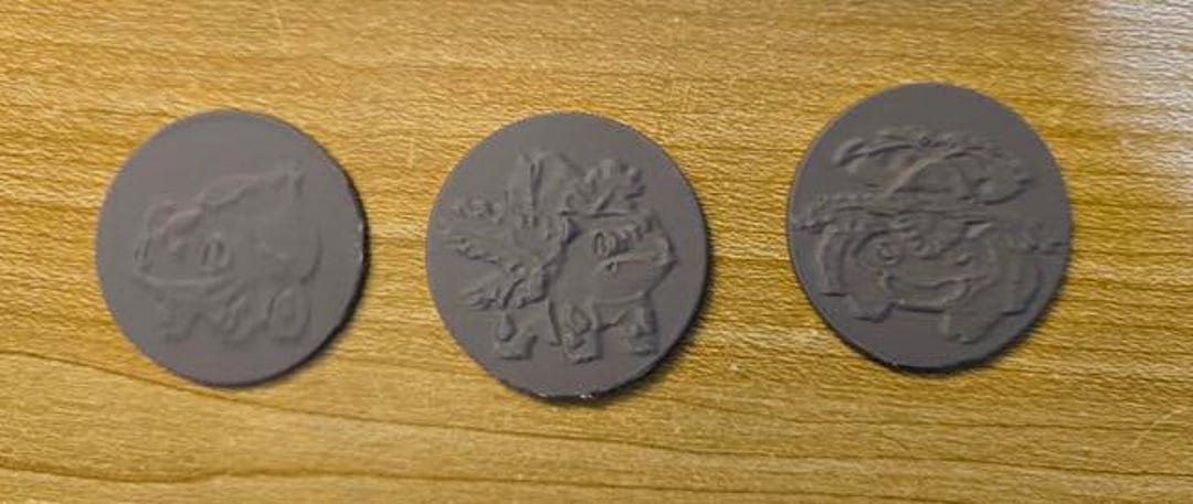 Pokemon Coins Bulbasaur Ivysaur Venusaur 3d Print Digital File Stl - Etsy