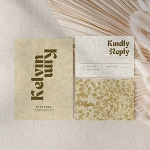 Editable Rustic Retro Name Card Template | Brown, Yellow Flowerprint ...