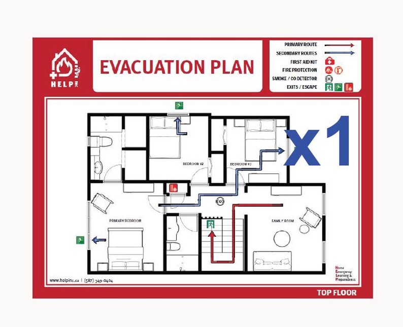 Custom Evacuation Plan (one Floor) - Etsy