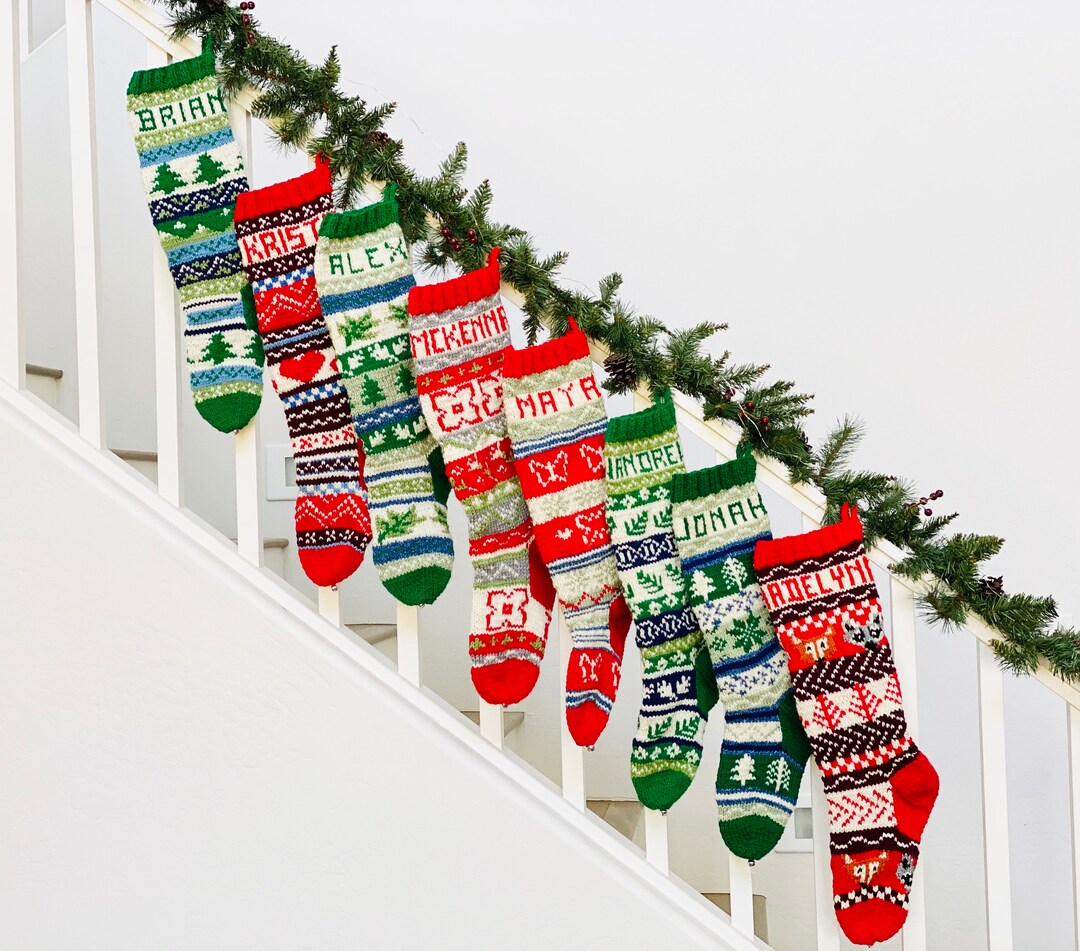 Fair Isle Christmas Stocking Knitting Pattern (digital Download) - Etsy