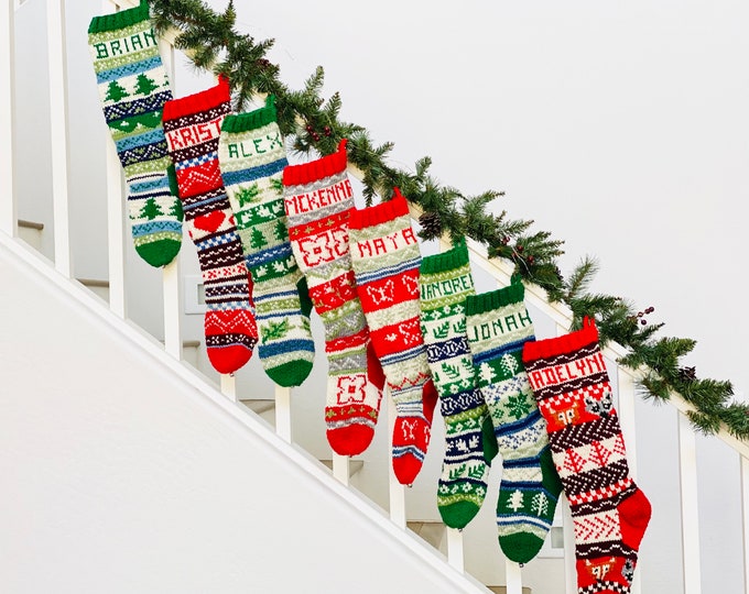 Fair Isle PATTERN, Christmas Stocking, Christmas Stocking Patterns ...