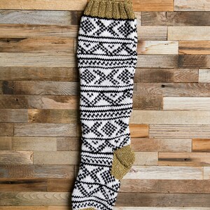 Black and White PATTERNS, Christmas Stocking, Christmas Stocking ...