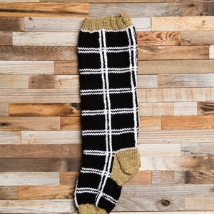 Black and White PATTERNS, Christmas Stocking, Christmas Stocking ...