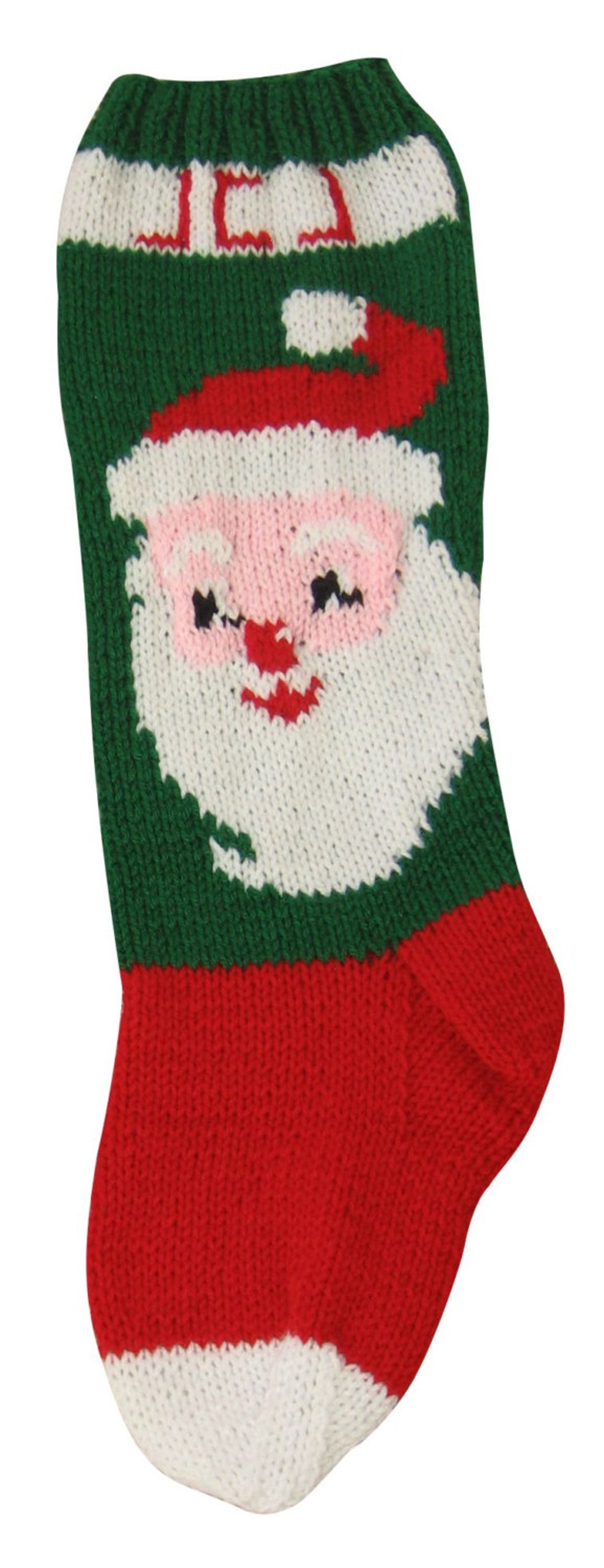 Santa Claus Knit Christmas Stocking Pattern (PDF Download) - Etsy