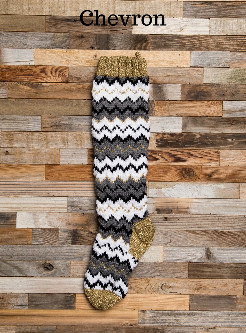 Black and White PATTERNS Christmas Stocking Christmas - Etsy