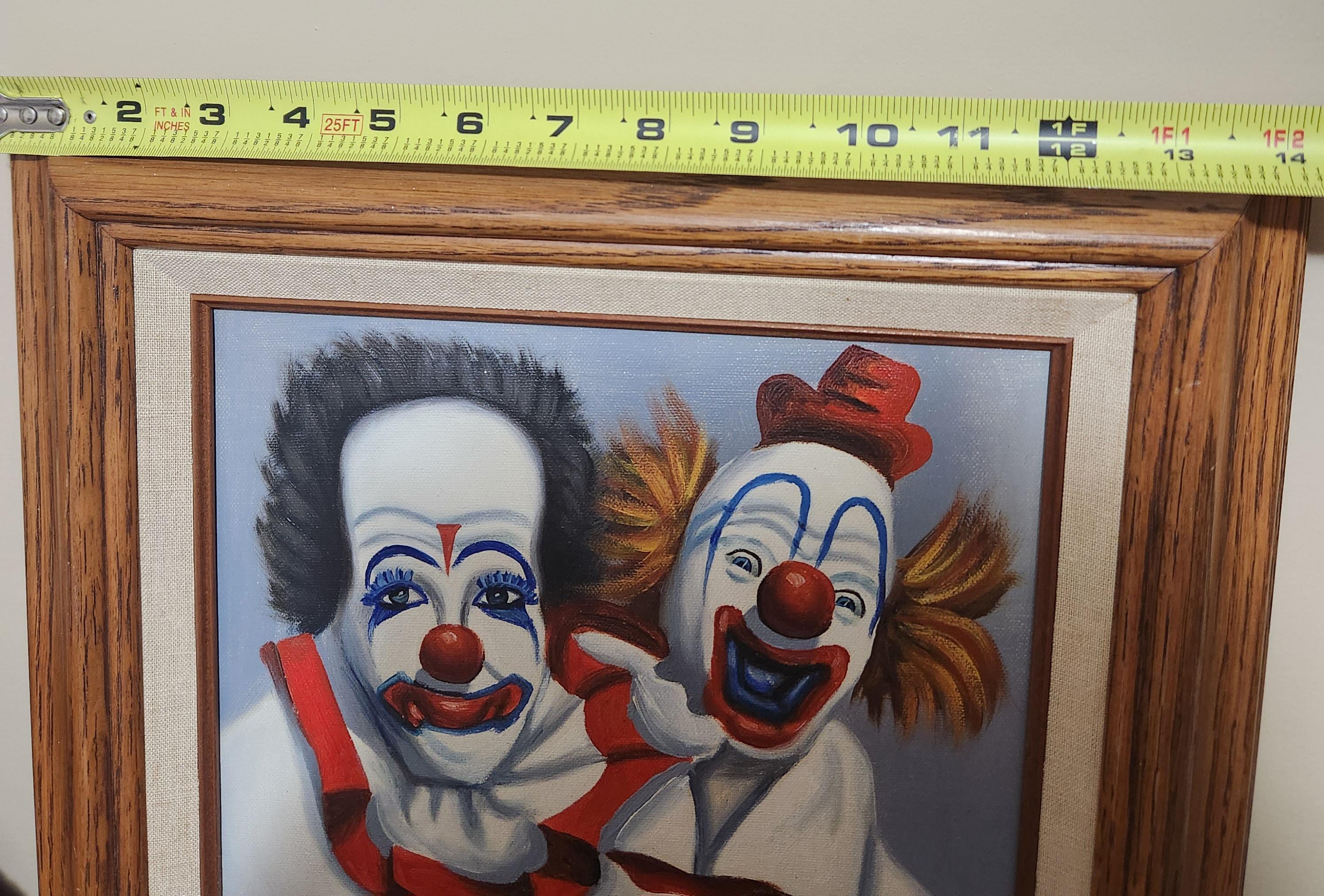 Vintage Original Oil Painting by Harris Clowns Personal Preference INC ...