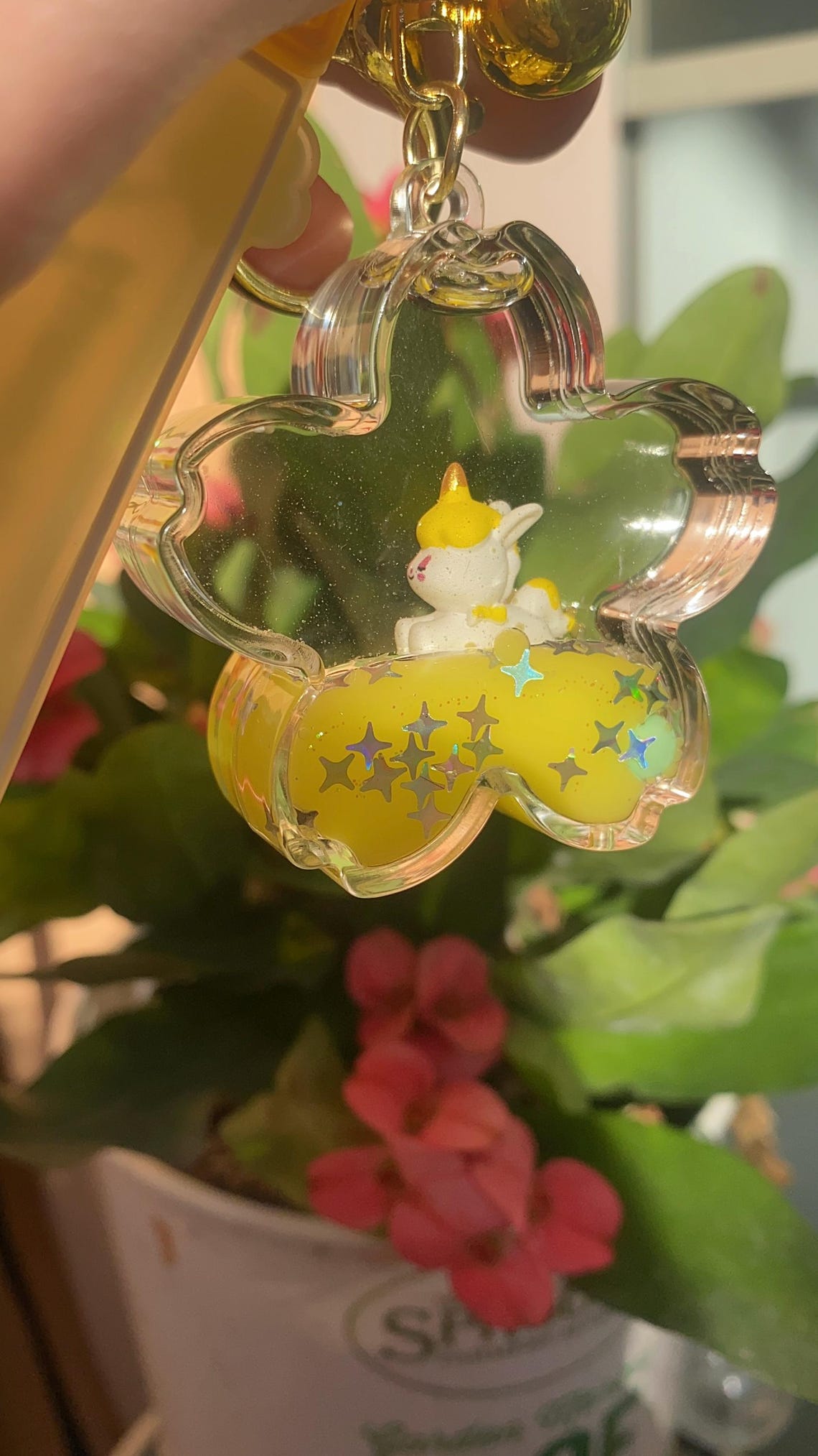 Cute Floating Unicorn Keychains, Resin Shaker Charm, Acrylic Keychain ...