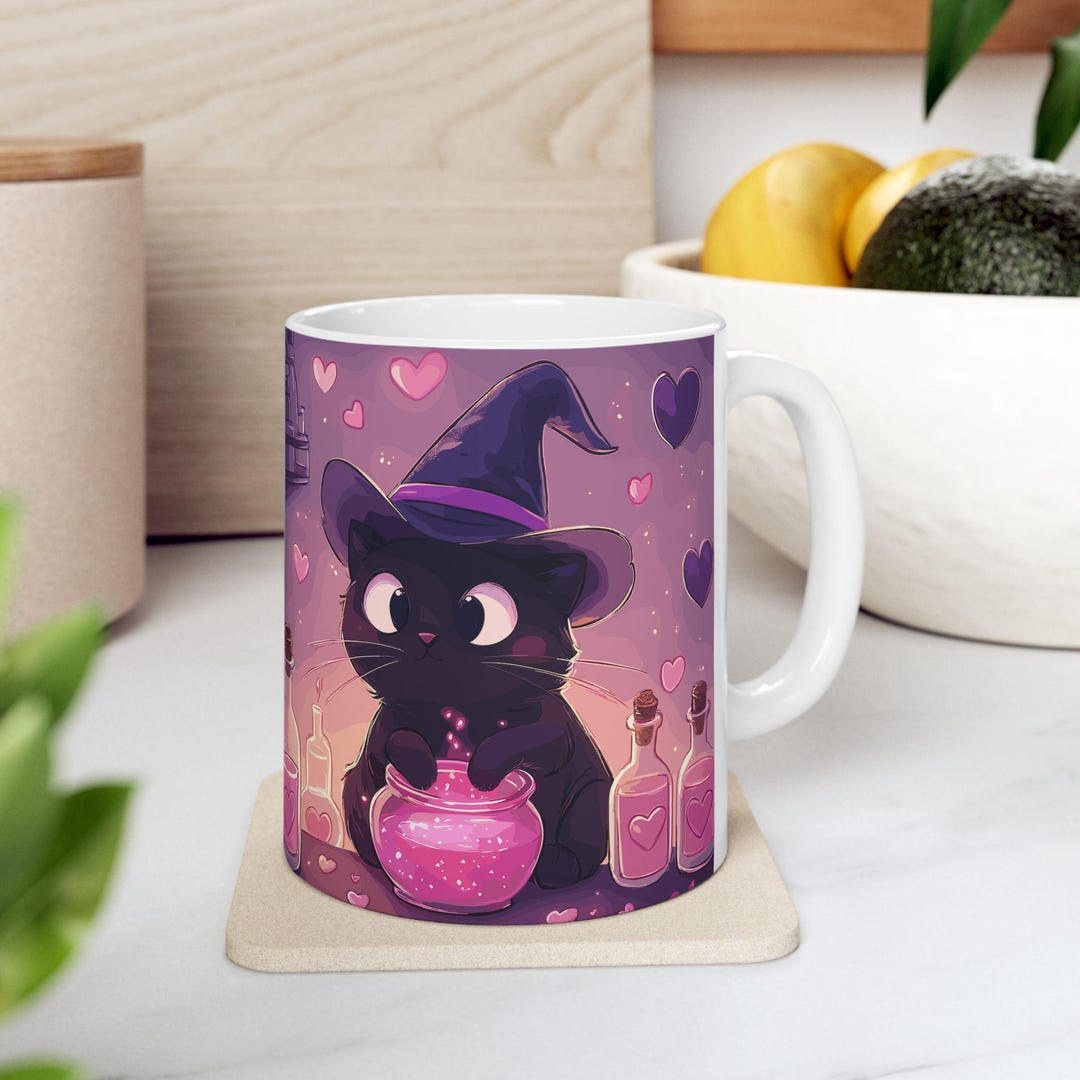 Valentine Cat Coffee Mug, Gift for Cat Lovers - Etsy