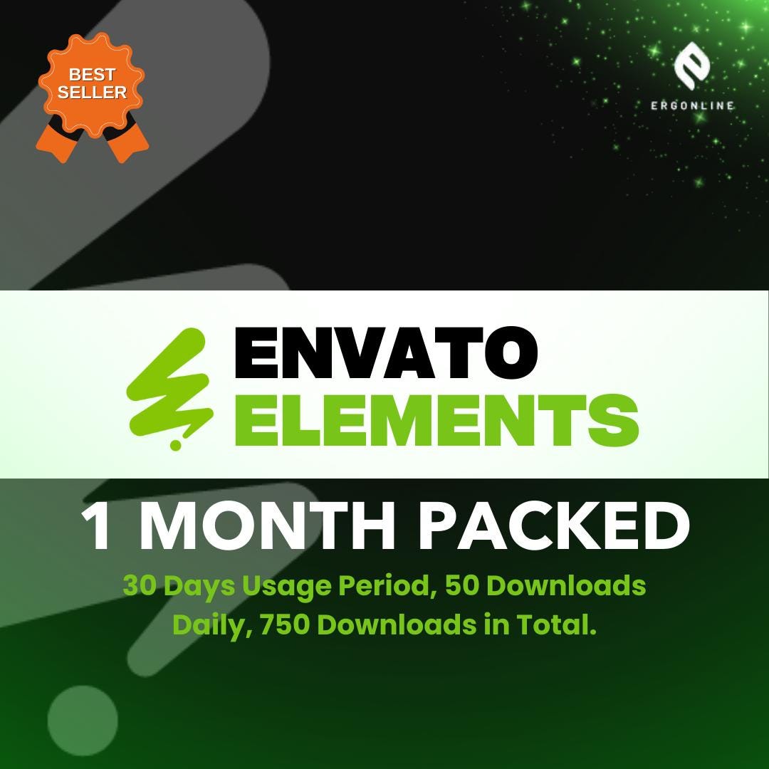 Envato Elements Download Service, 1 Month Package, Fast Download, No ...