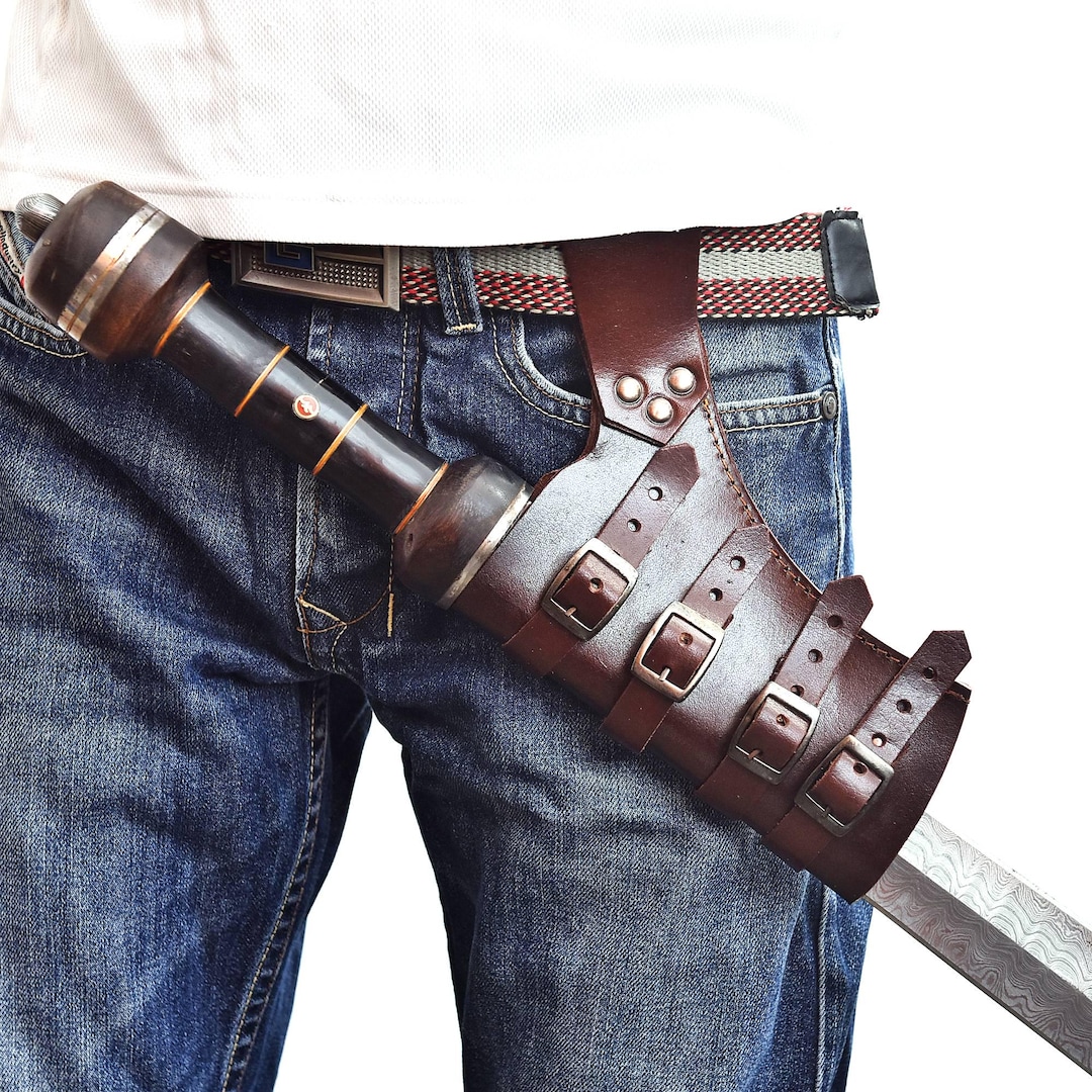 Handmade Leather Sword Scabbard, Medieval Viking Belt Holster - Etsy