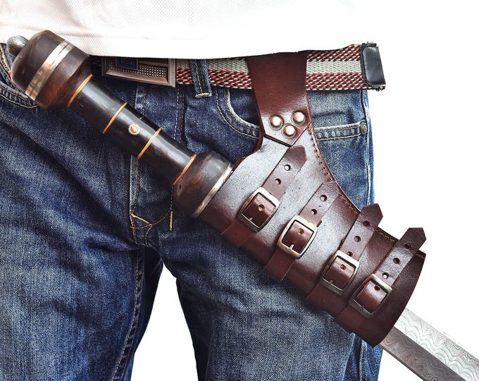 Handmade Leather Sword Scabbard Holder Sheath, Leather Scabbard for ...