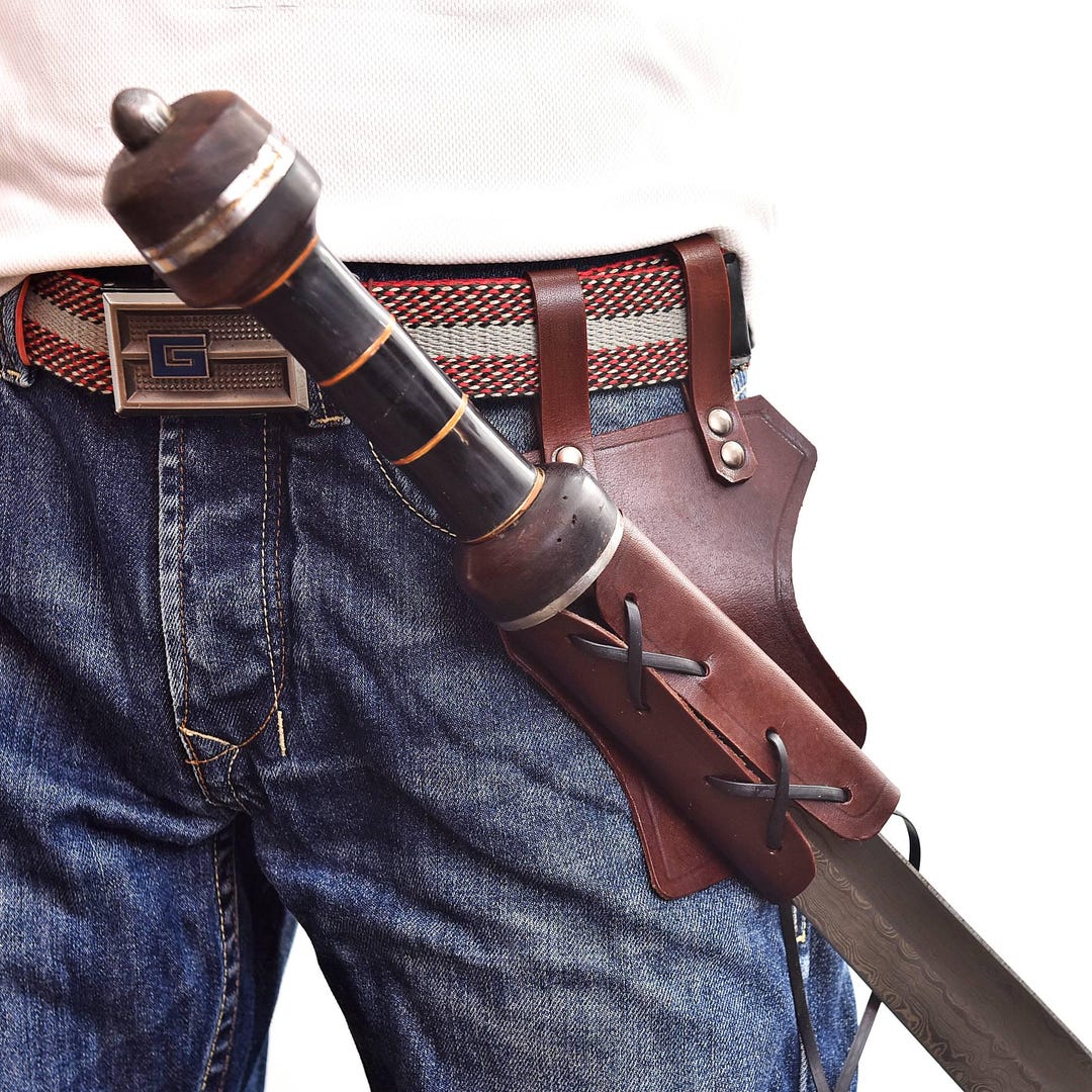 Handmade Leather Sword Scabbard Frog Belt Holder Sword Holder for LARP ...