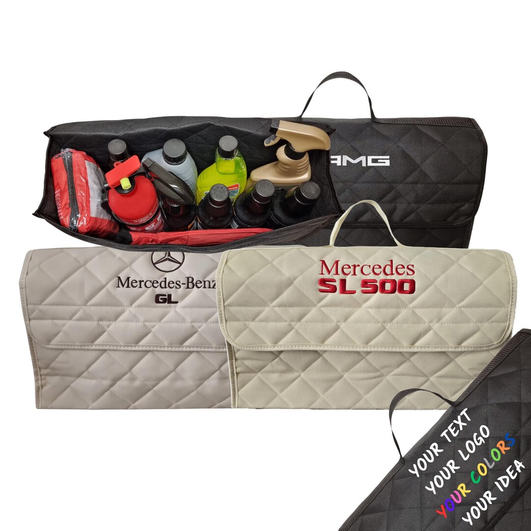 Car Organizer Trunk Bag With Personalized Custom Embroidered Car Brand ...